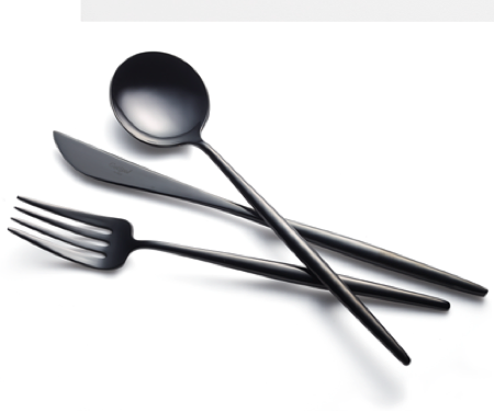 CUTIPOL Set de 24 pièces Moon Noir brossé (mat)