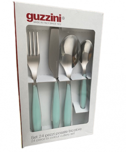 Nouveau: Ménagère 24 pièces Guzzini Feeling vert d'eau