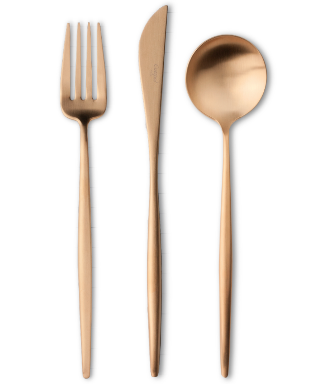 Couverts CUTIPOL Moon dorés 24 pièces